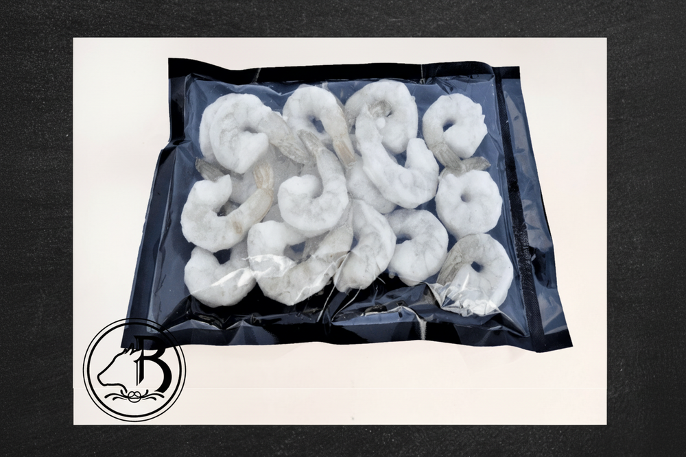 CREVETTES BLACK TIGER 16/20 ~ Boîte 4 lbs - Boucherie Bellerose